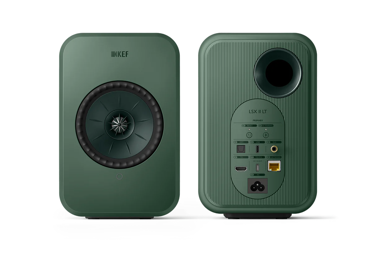 KEF LSX II LT -B-WARE -aktive Stereolautsprecher (grün) - Hidden Audio